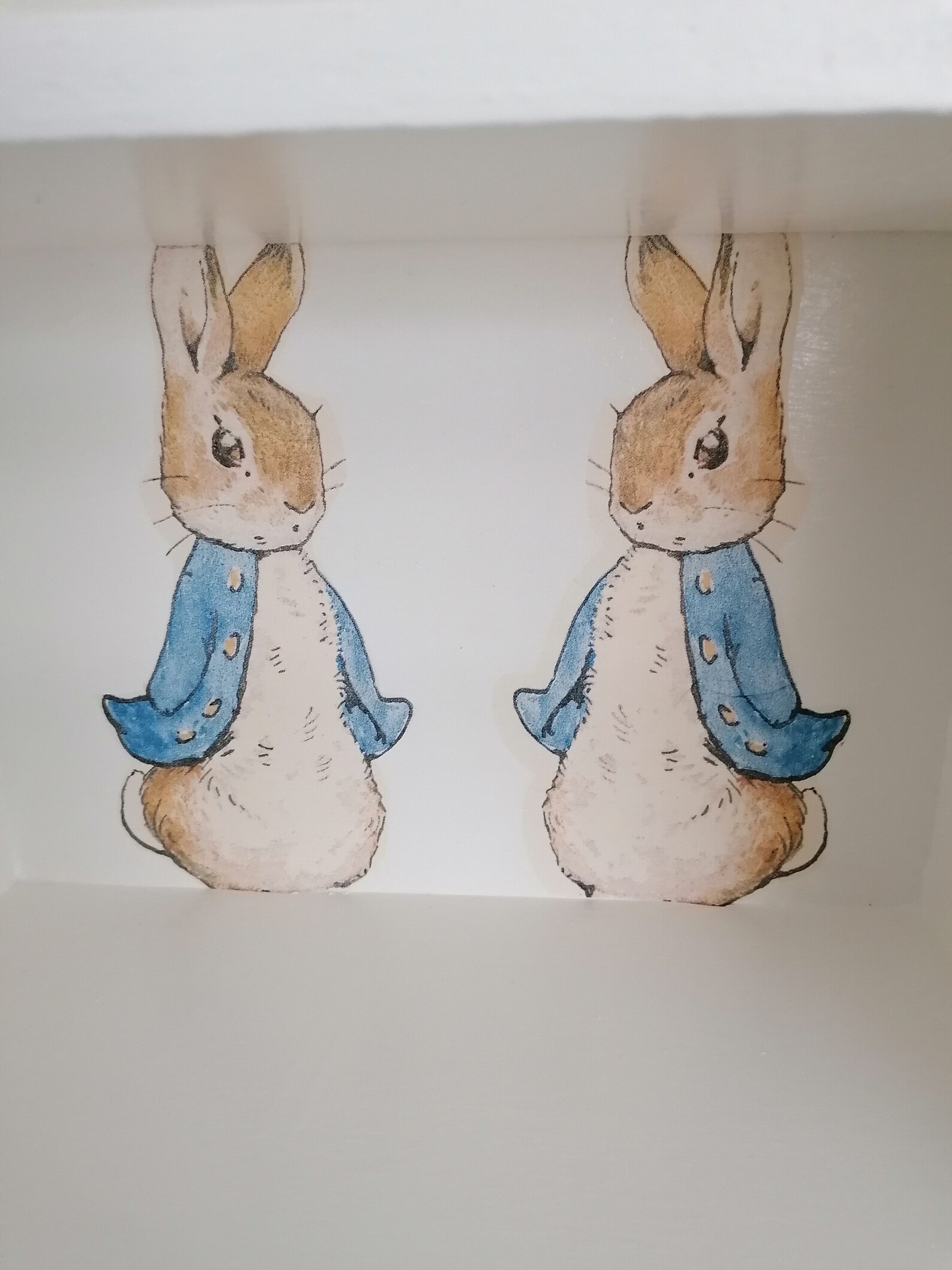 Wooden Bookcase Shelf Display Unit Made Using Peter Rabbit Beatrix ...