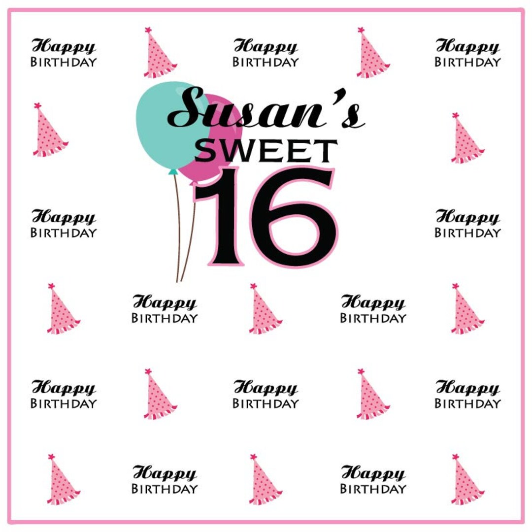 Sweet 16, Step and Repeat, Birthday, Banner, Event, Party, Photo Booth ...
