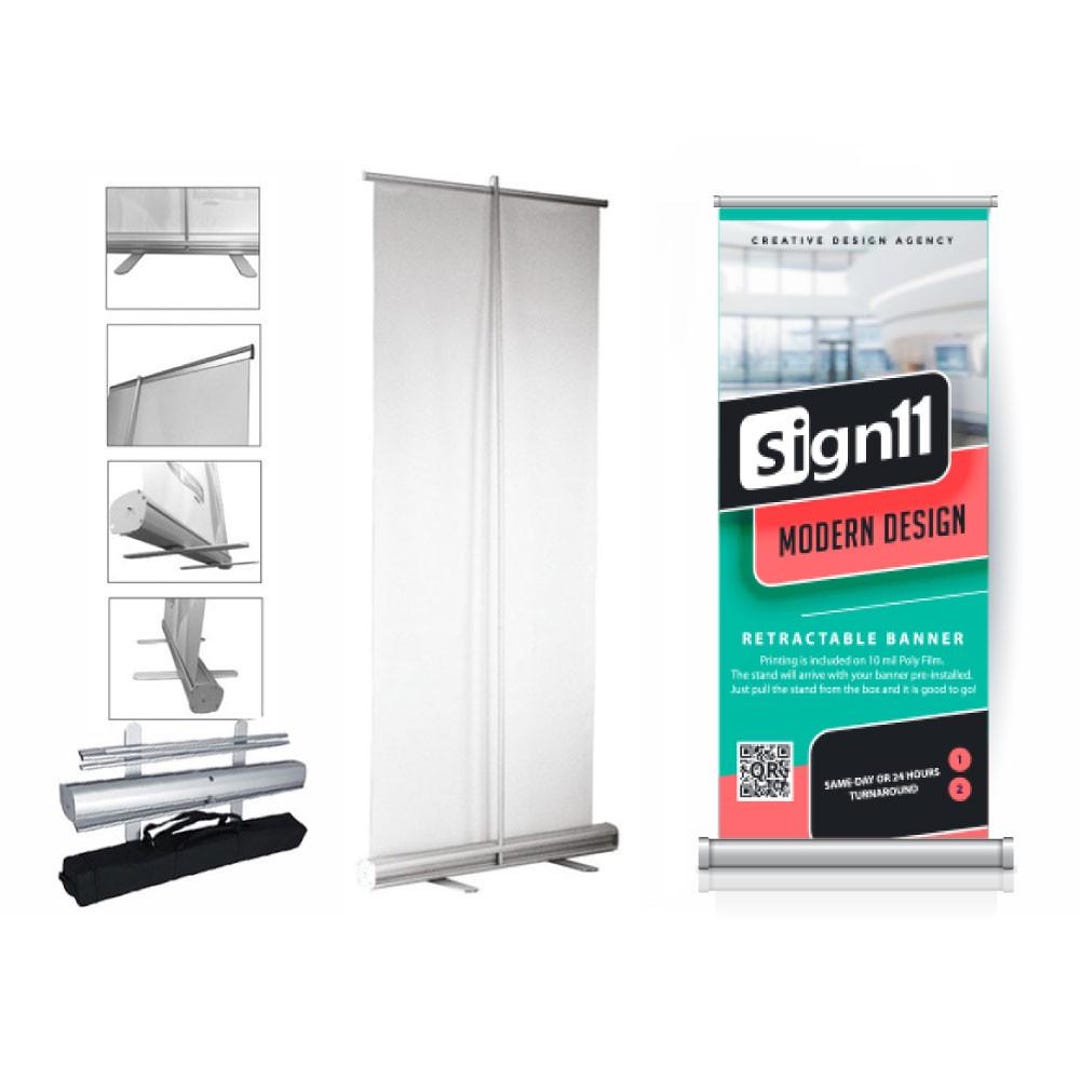 Custom Retractable Banner Stand With Print | Roll up Banner for Trade ...