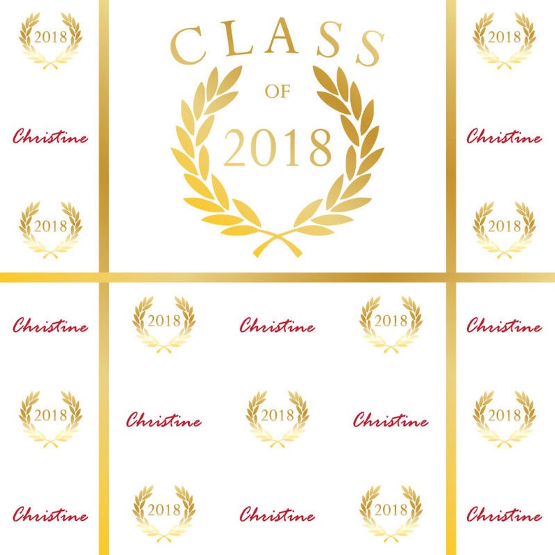 Class of Year Backdrop Step and Repeat Birthday Banner - Etsy