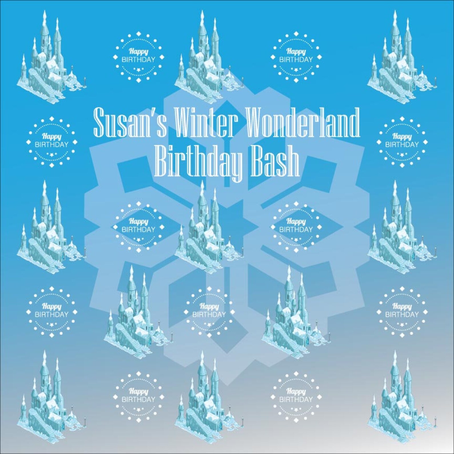 Happy Birthday Step and Repeat Birthday Banner Event | Etsy