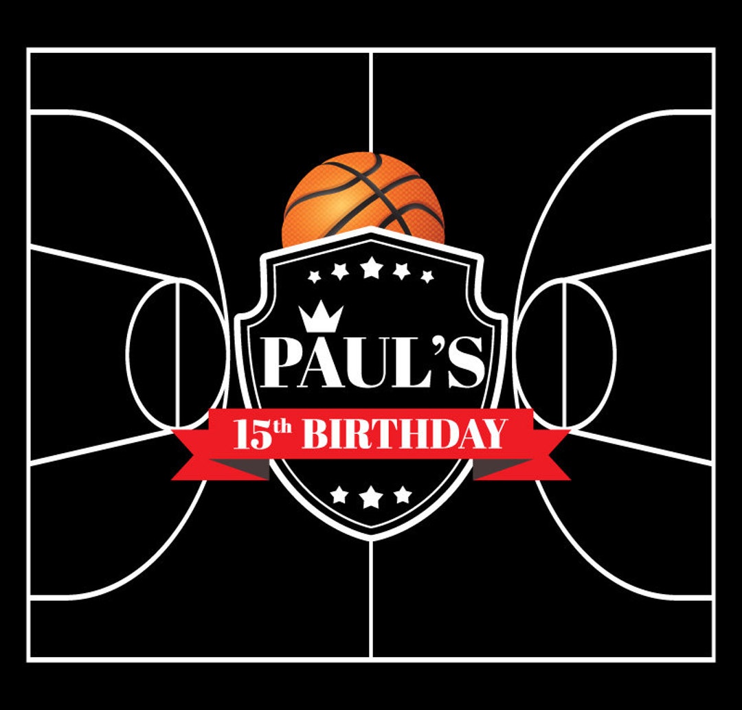 Basketball MVP Birthday Step and Repeat Backdrop, Banner, Event, Party ...