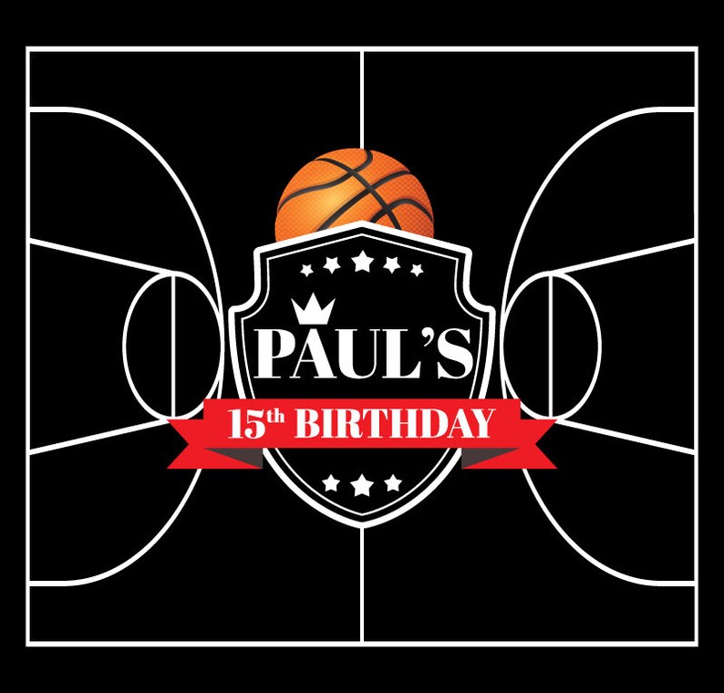 Basketball MVP Birthday Step and Repeat Backdrop Banner | Etsy