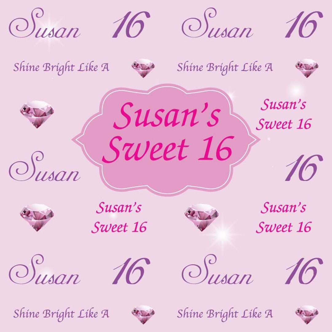 Sweet 16, Step and Repeat, Birthday, Banner, Event, Party, Photo Booth ...