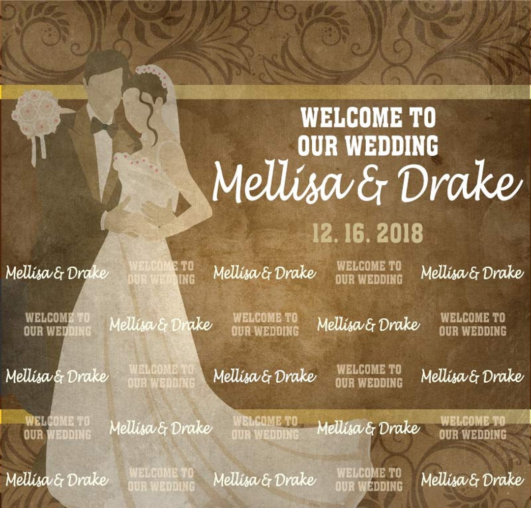 Wedding Step and Repeat Backdrop, Banner, Event, Party, Photo Booth ...