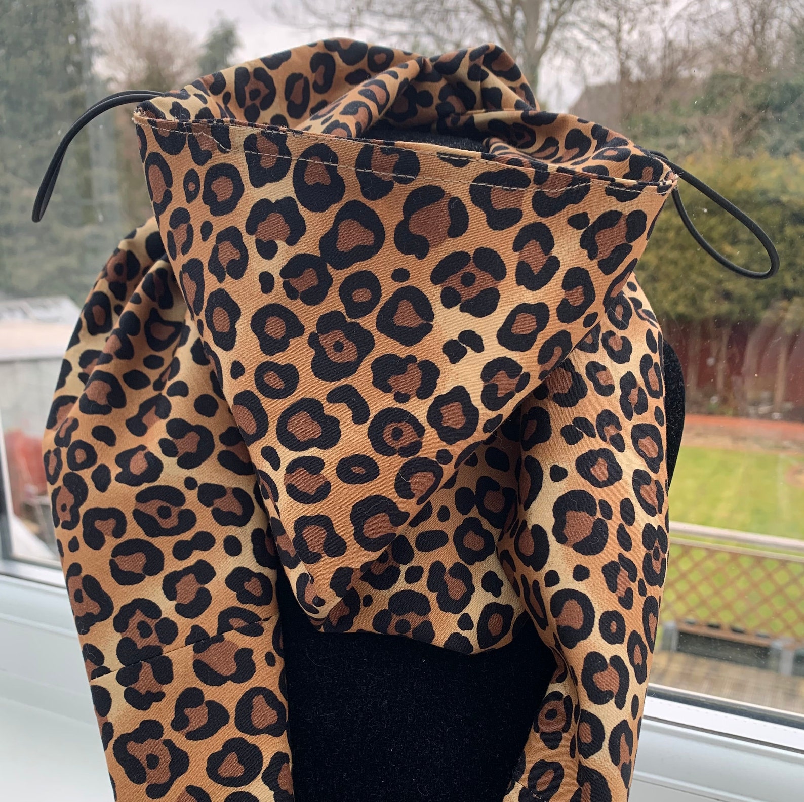 Leopard Print Scarf / Snood, Neck/face Covering. Cotton Poplin Fabric ...