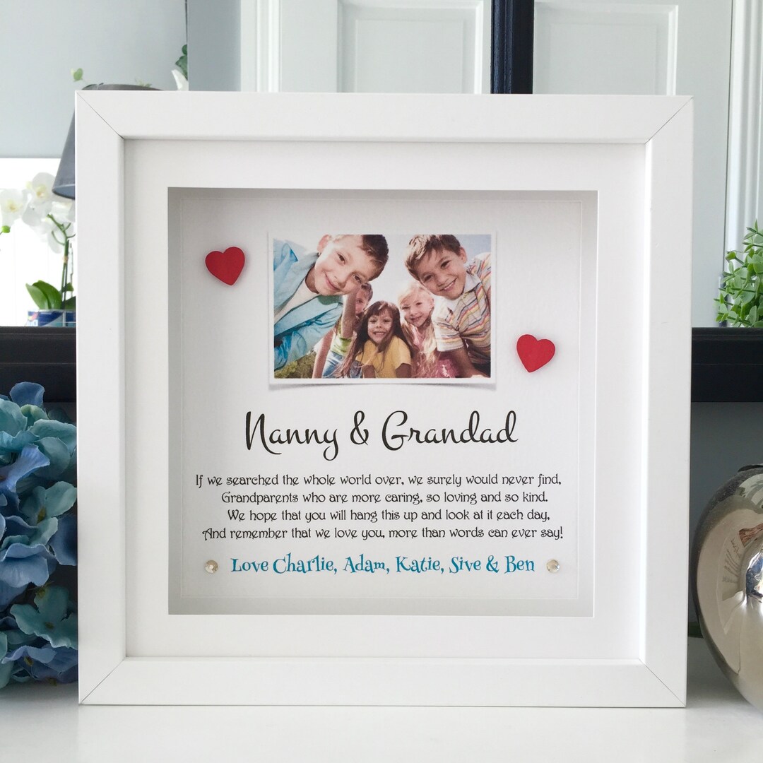 Grandparents Personalised Photo Frame. Personalised Grandparents Gift ...