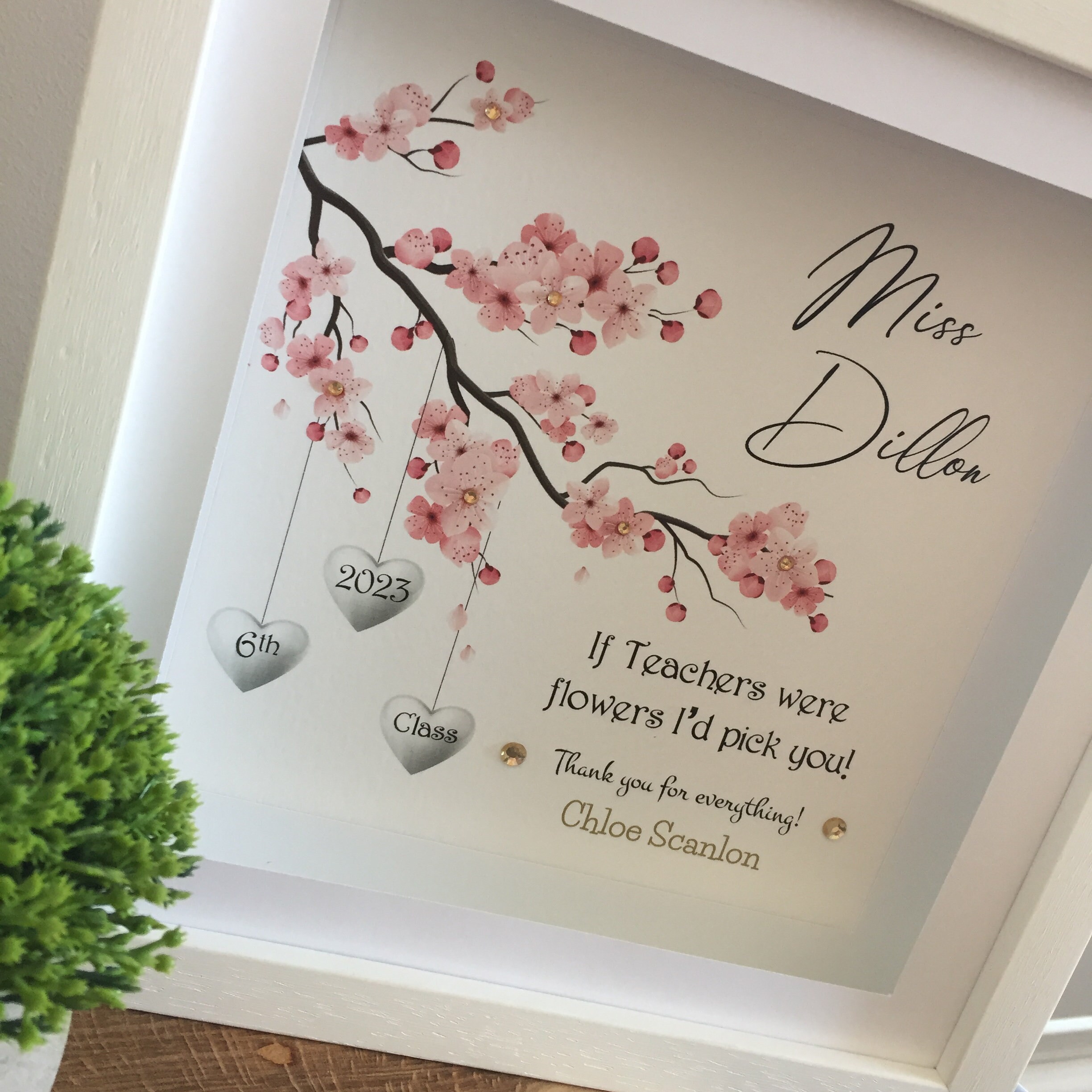 Personalised Teacher, Teacher Gift Frame, Thank You Teacher Frame, SNA ...