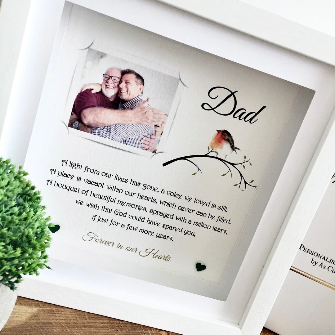 Dad Memorial Picture Frame Personalised Dad Memorial Gift Picture Frame ...