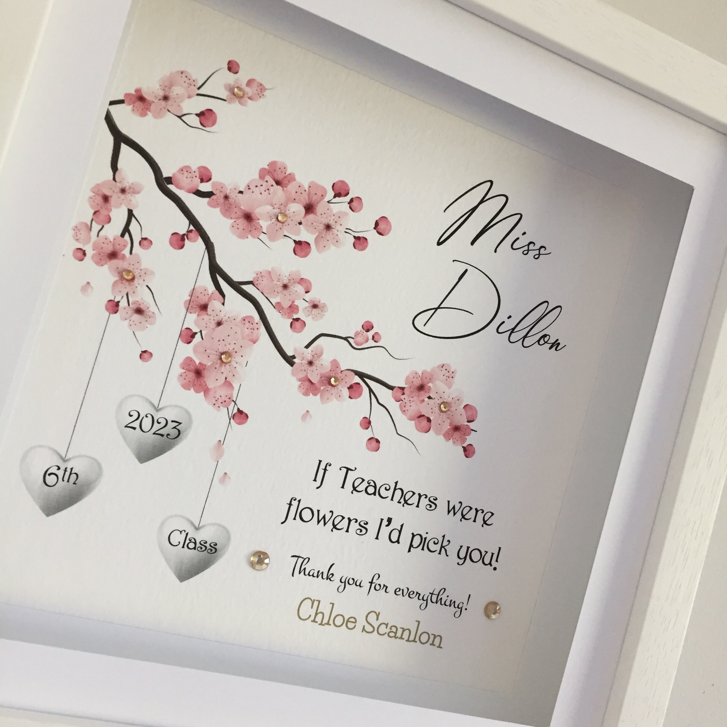 Personalised Teacher, Teacher Gift Frame, Thank You Teacher Frame, SNA ...