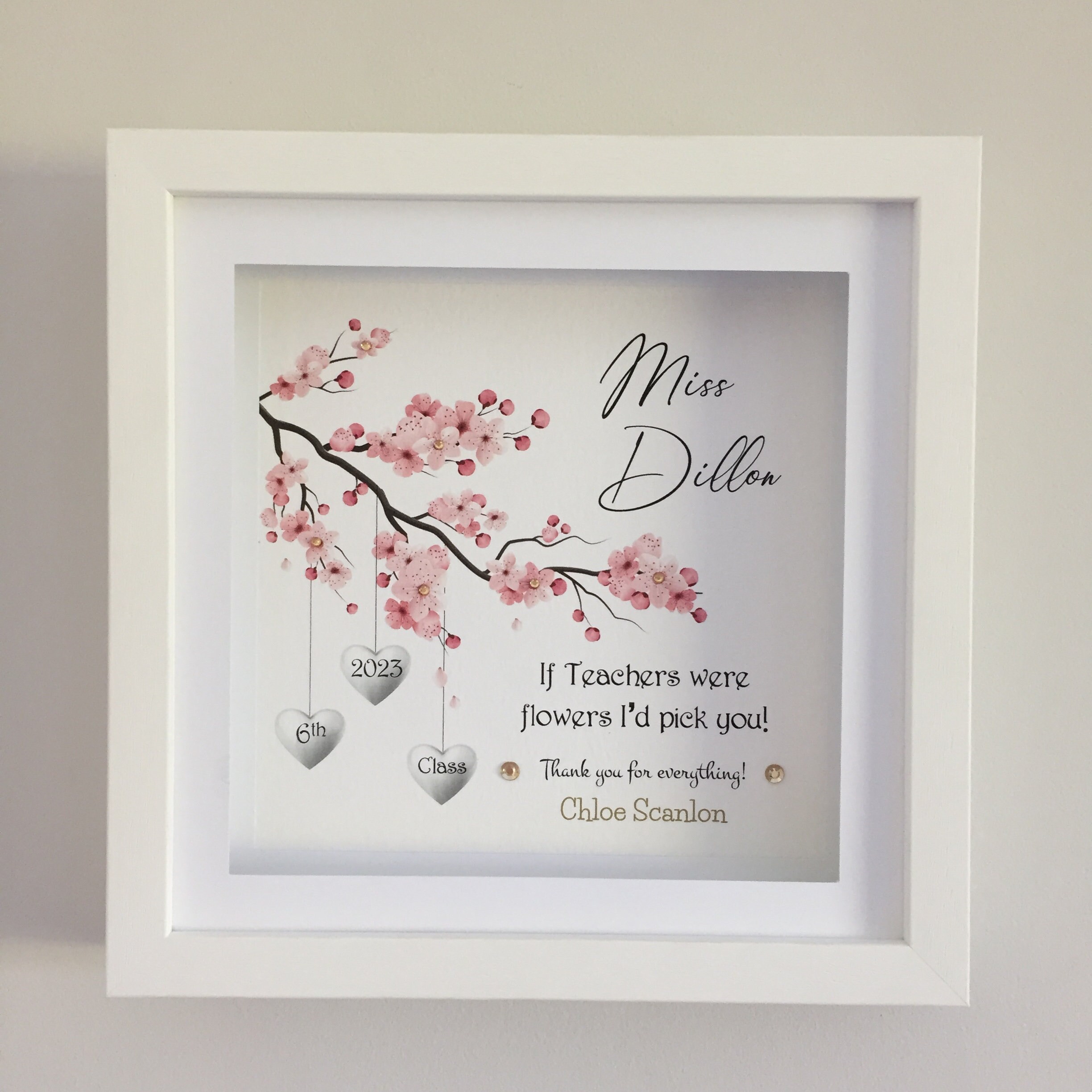 Personalised Teacher, Teacher Gift Frame, Thank You Teacher Frame, SNA ...