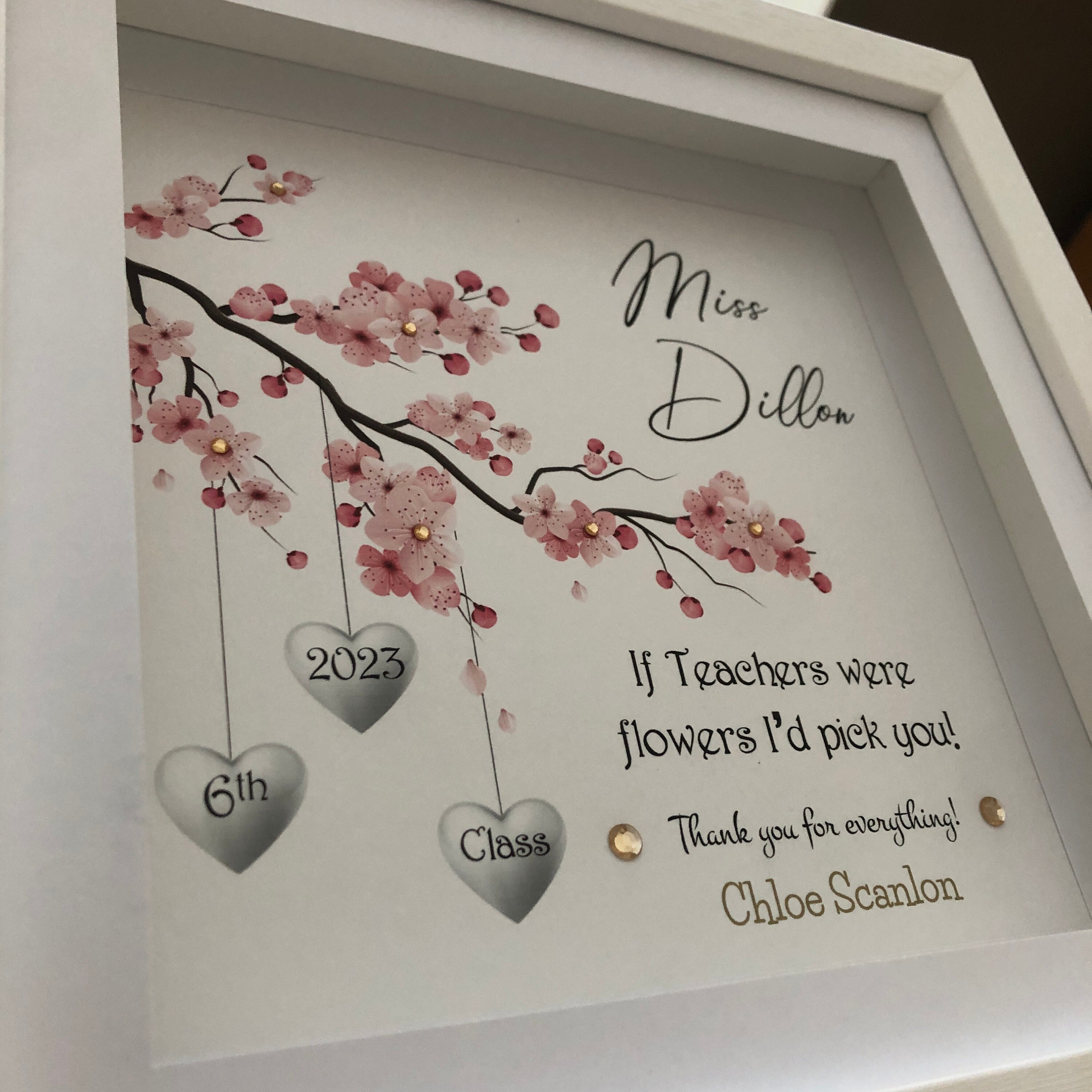 Personalised Teacher, Teacher Gift Frame, Thank You Teacher Frame, SNA ...