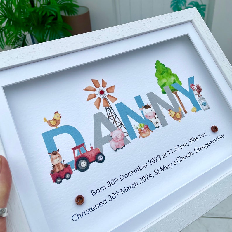 Personalised Baby Boy Photo Frame • Baby Name Picture Frame • New Baby ...