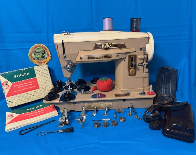 Vintage Singer 403A Sewing Machine Cleaned Serviced Tested Free ...