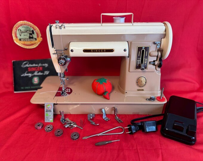 Vintage Singer 301A Sewing Machine Cleaned Serviced Tested Free ...