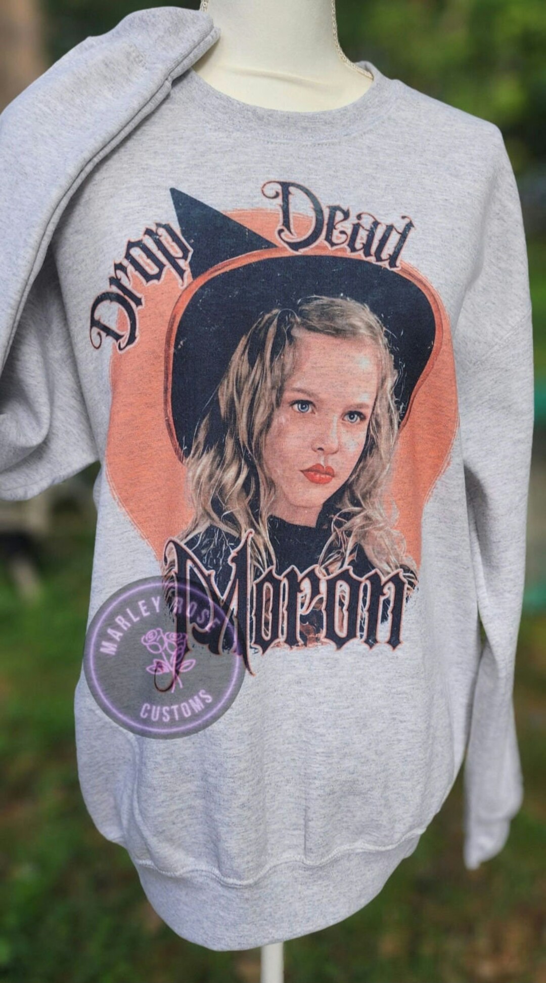 Retro 90s , Drop Dead Moron, Halloween Sweat Shirt, Witch Scary Movie Tee, Witch Sisters ...