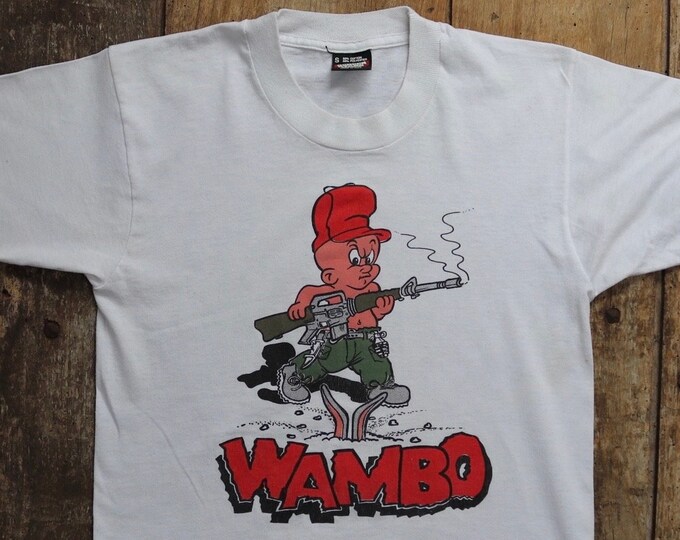 Vintage 1980s 80s 1990s 90s Screen Stars White 50/50 Wambo Elmer Fudd ...