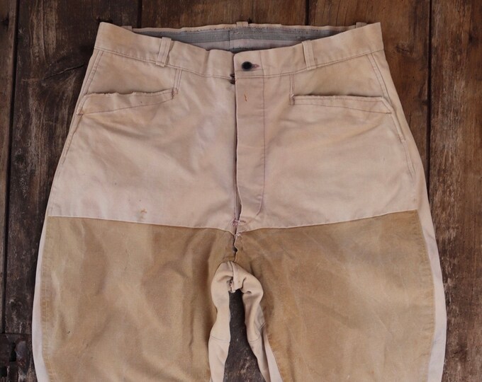 Vintage French Jodhpurs - 1940s 50s Riding Breeches in Brown Cotton ...