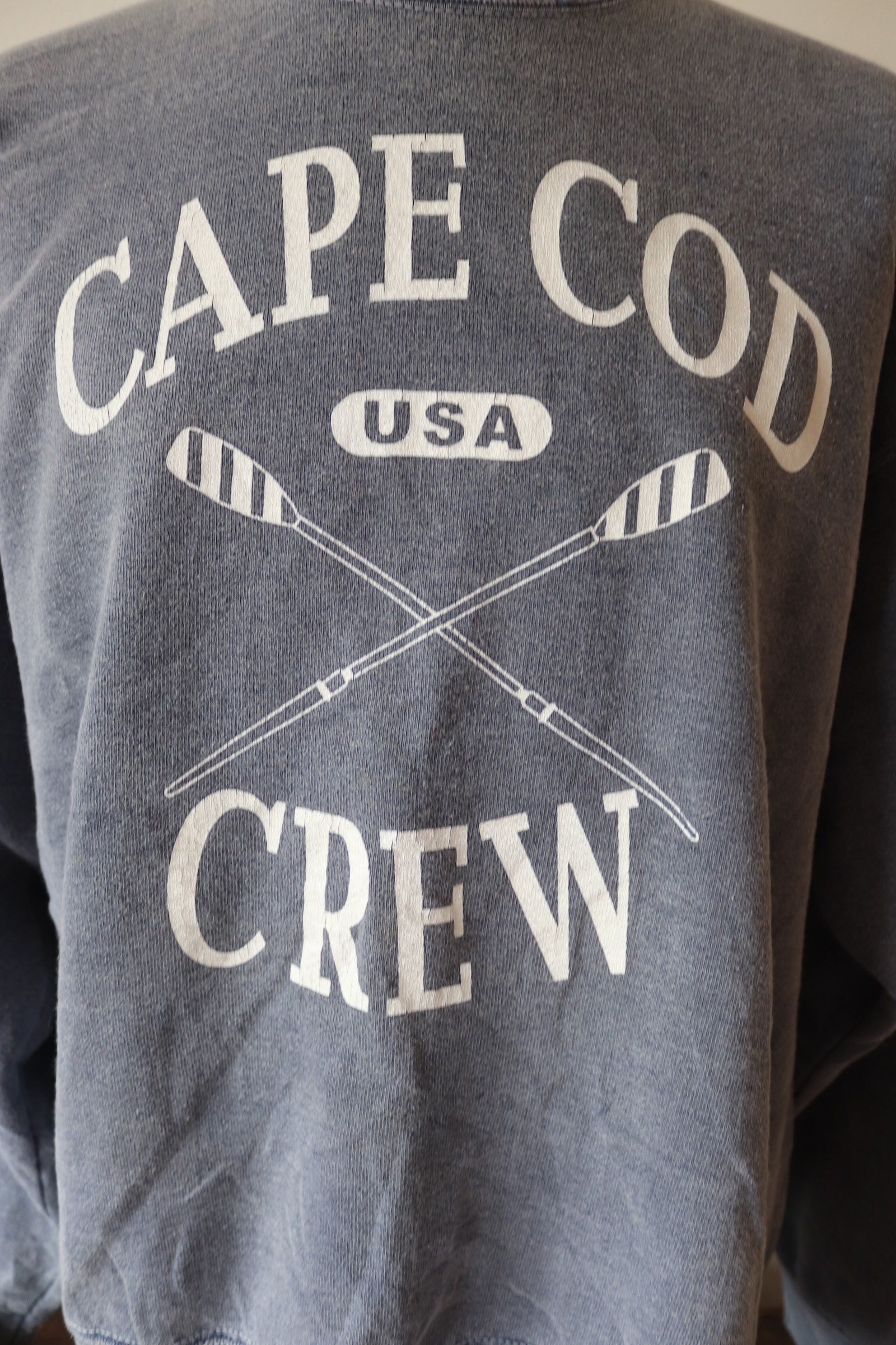 Vintage grey cotton sweatshirt XL Cape Cod rowing sportswear oversize ...