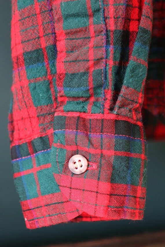 Vintage Sir Pendleton red green checked plaid wool bu… - Gem