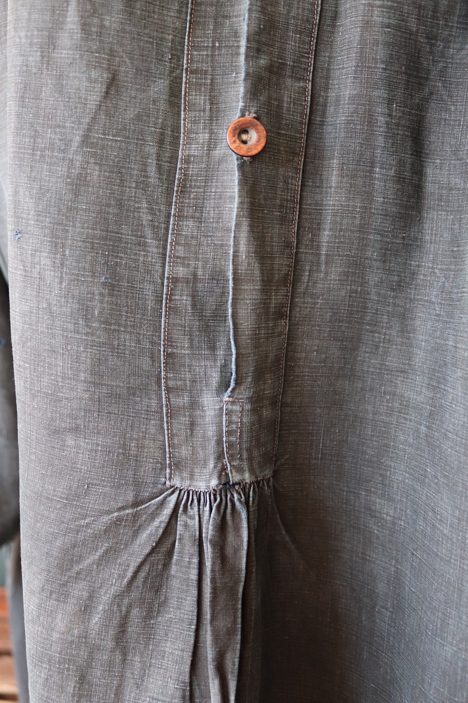 Vintage antique 1800s 1900s French indigo blue cotton biaude smock ...