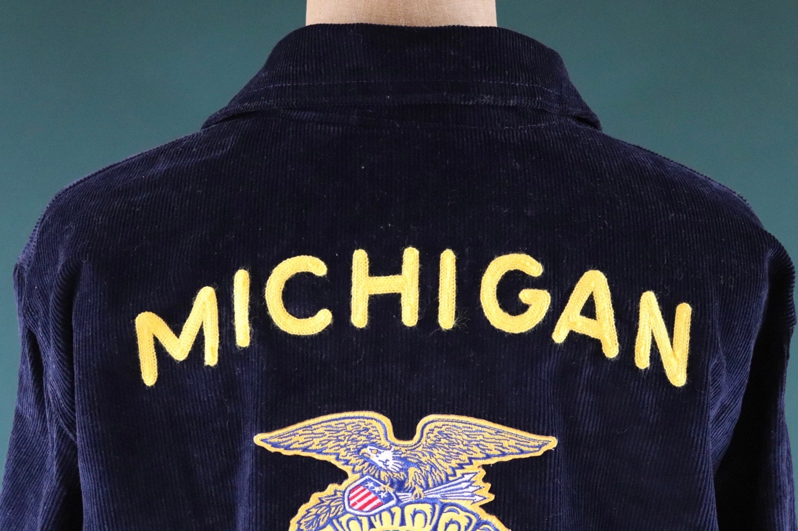 Vintage Navy Blue Corduroy FFA Agricultural Young Farmers Jacket ...