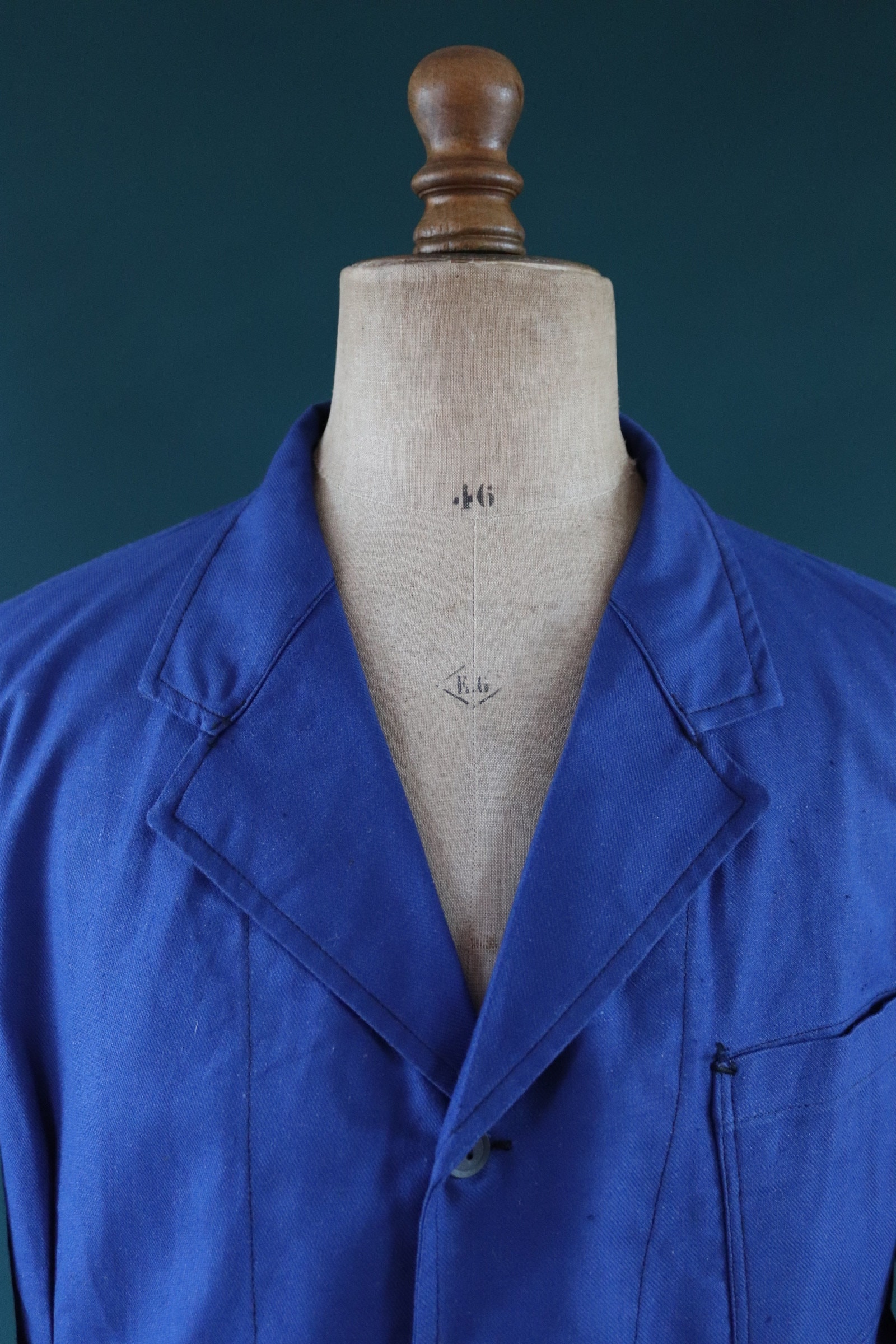 Vintage 1940s 40s WW2 era deadstock Swedish military hospital indigo ...