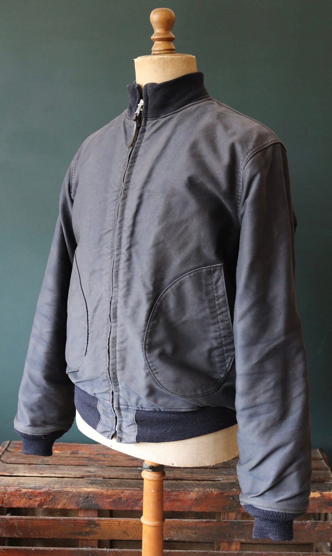 Vintage Buzz Ricksons Repro 1940s 40s WW2 USN N1 Navy Blue - Etsy