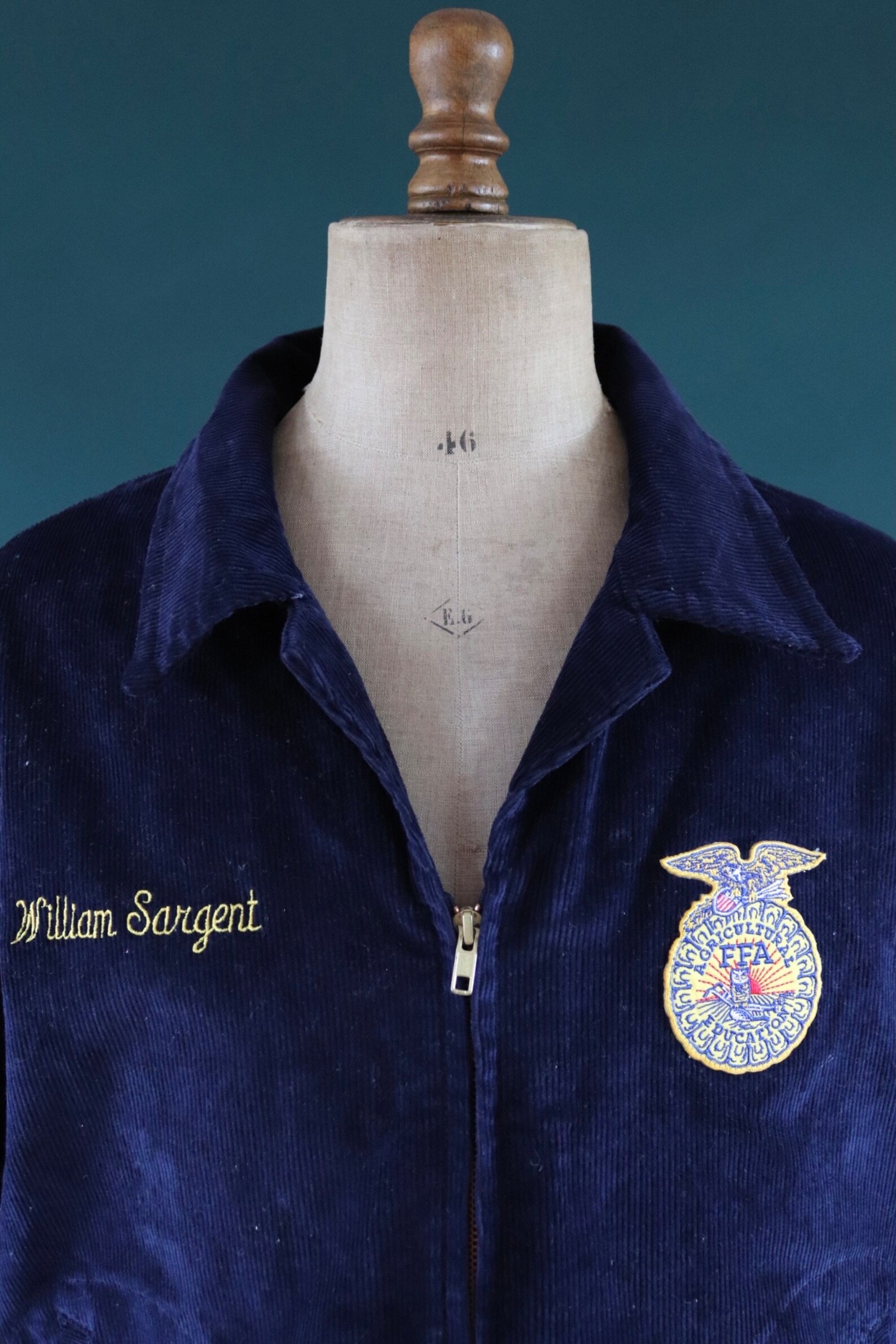 Vintage Navy Blue Corduroy FFA Agricultural Young Farmers Jacket ...