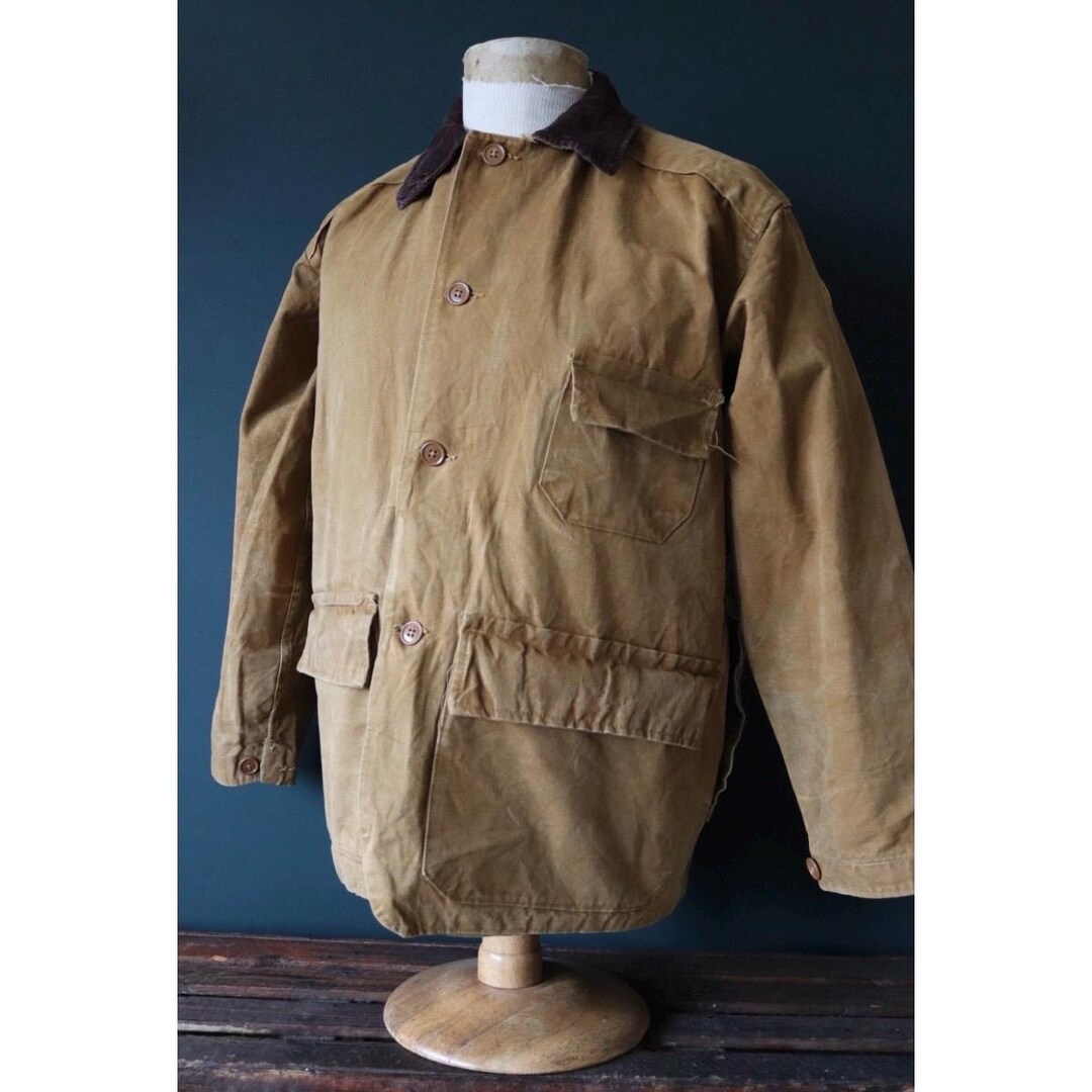 Vintage 1950s Canvas Hunting Jacket - Chore Coat - American Workwear ...