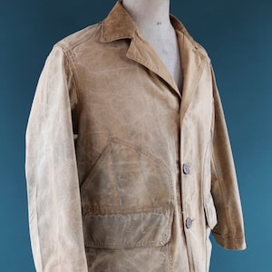 Vintage 1920s Hunting Jacket - Tin Cloth - Duck Cotton Canvas - 48 ...