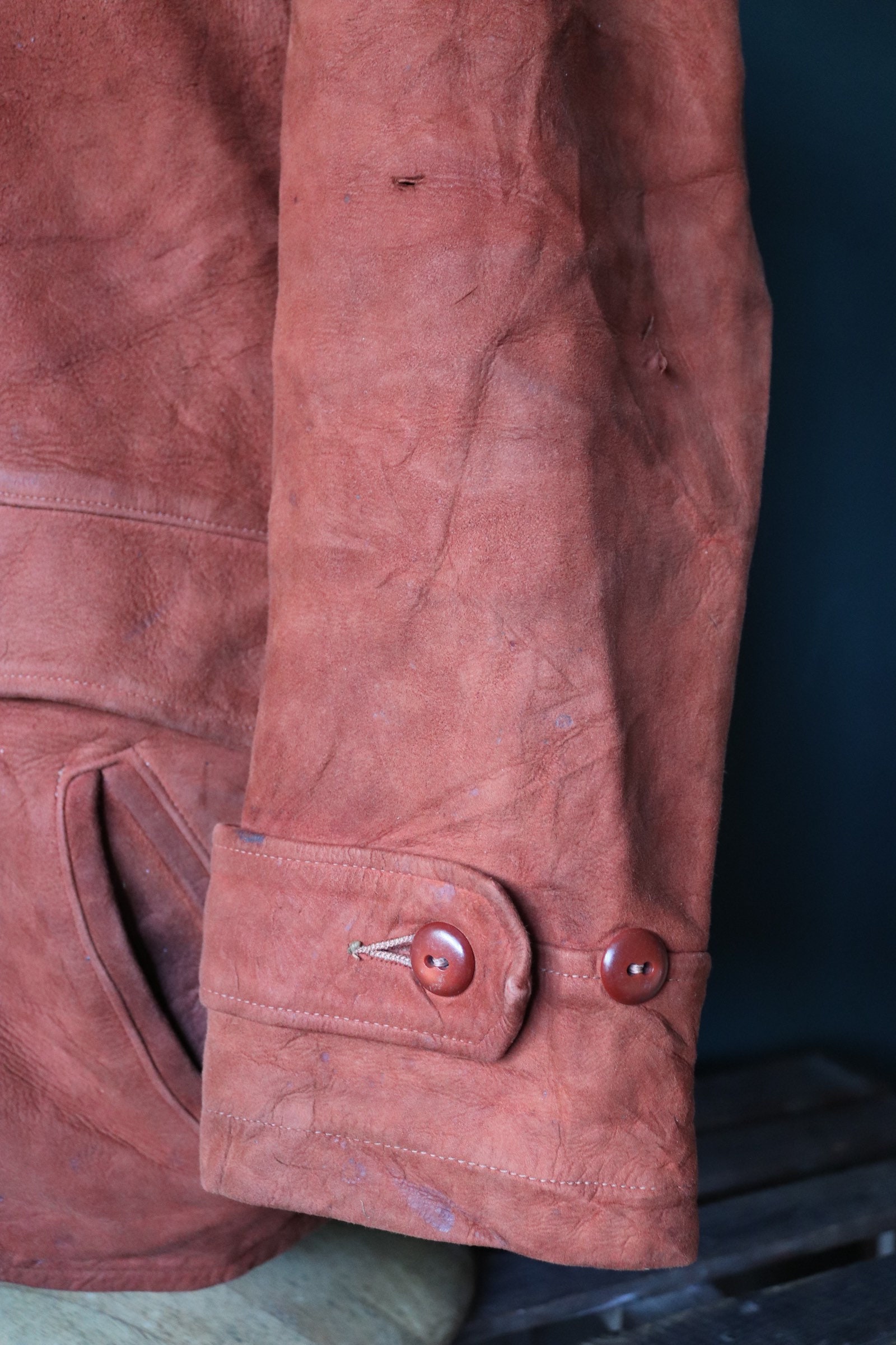 Vintage 1950s 50s 1960s 1960s McGregor rust orange buckskin suede ...