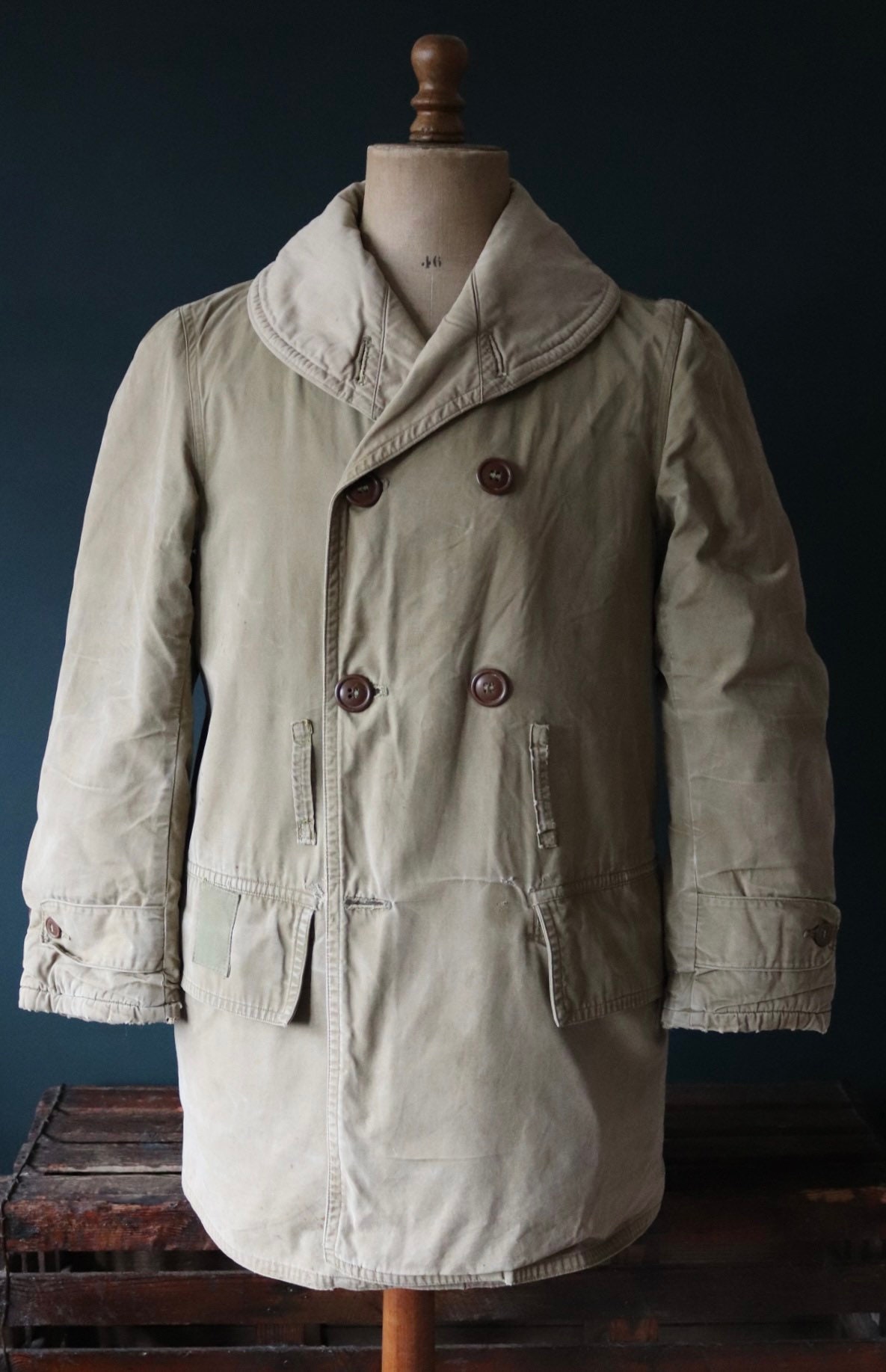 Vintage 1940s US Army Jeep Mackinaw - Original WW2 Military Coat - 42 ...