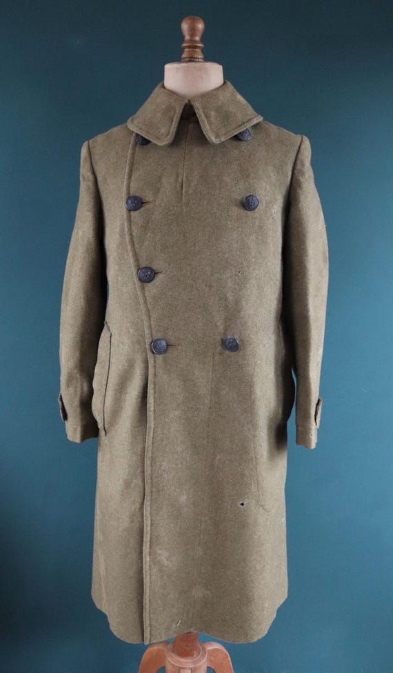 Antique WW1 US Army Wool Trench Coat - M1917 Greatcoa… - Gem