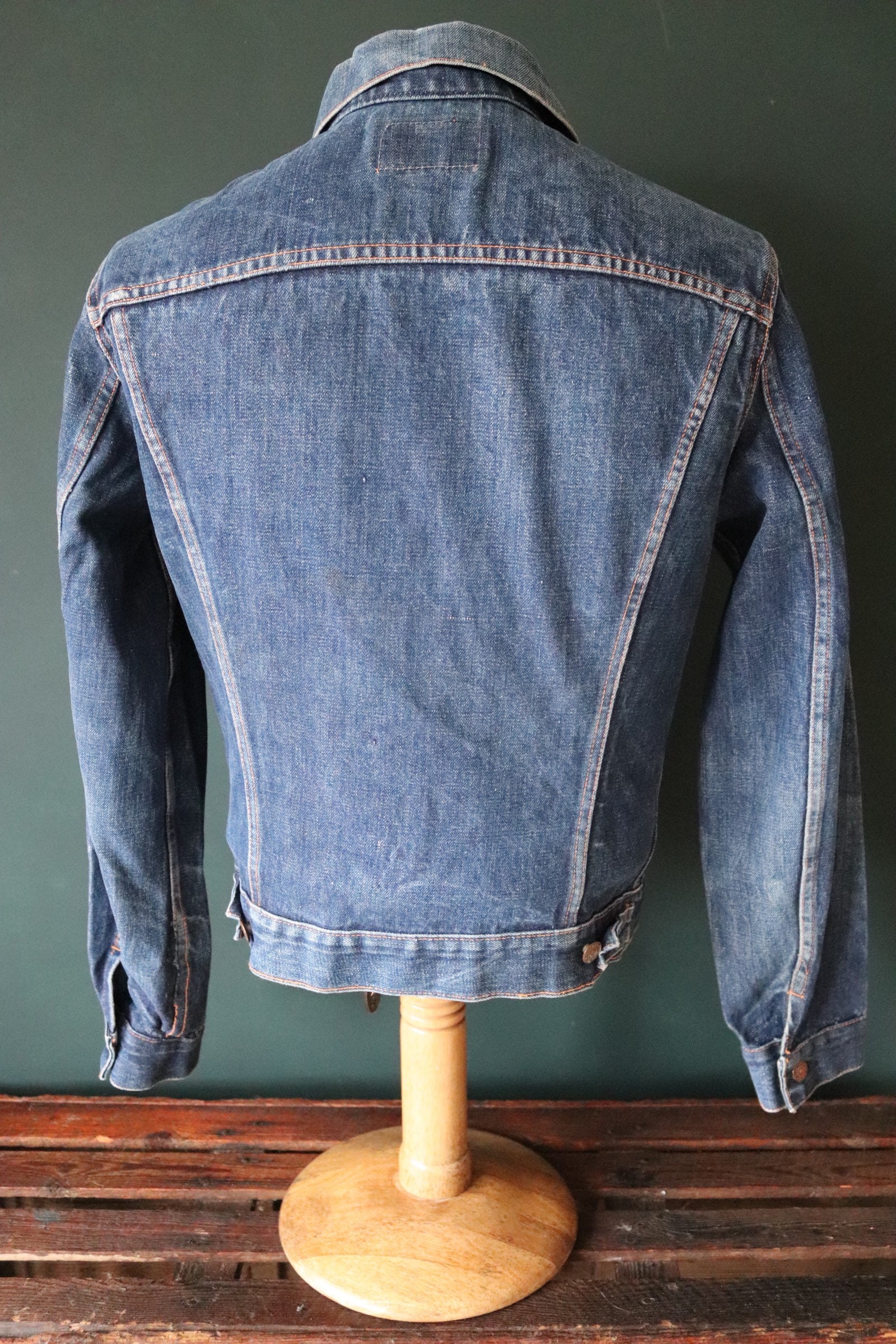 Vintage 1960s 60s 1970s 70s Levis big capital e red tab denim jacket ...