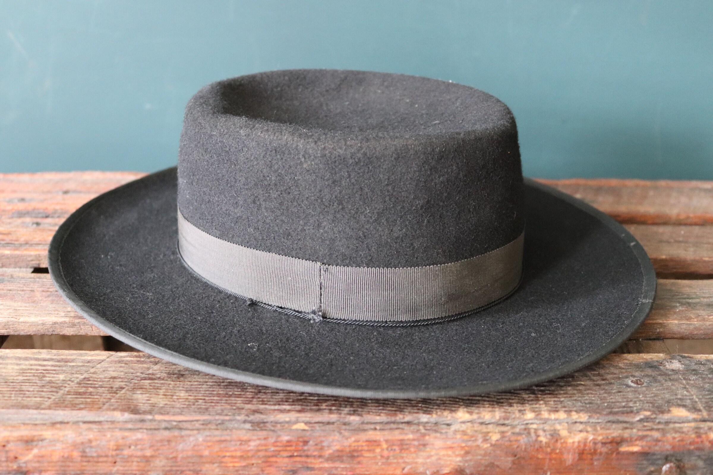 Vintage Spanish toreador riding hat black felt sombrero Espanol