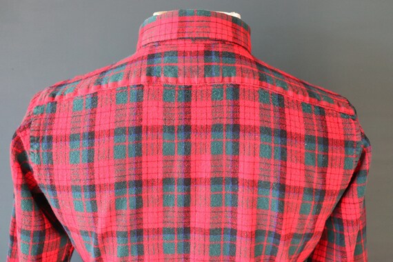 Vintage Sir Pendleton red green checked plaid wool bu… - Gem