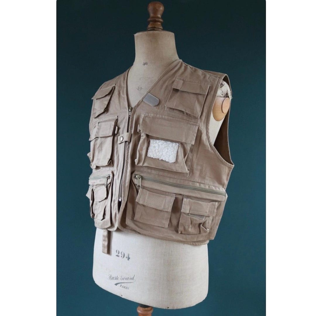 Vintage 1980s Fly Fishing Vest - 1990s Wading Jacket - Utility ...