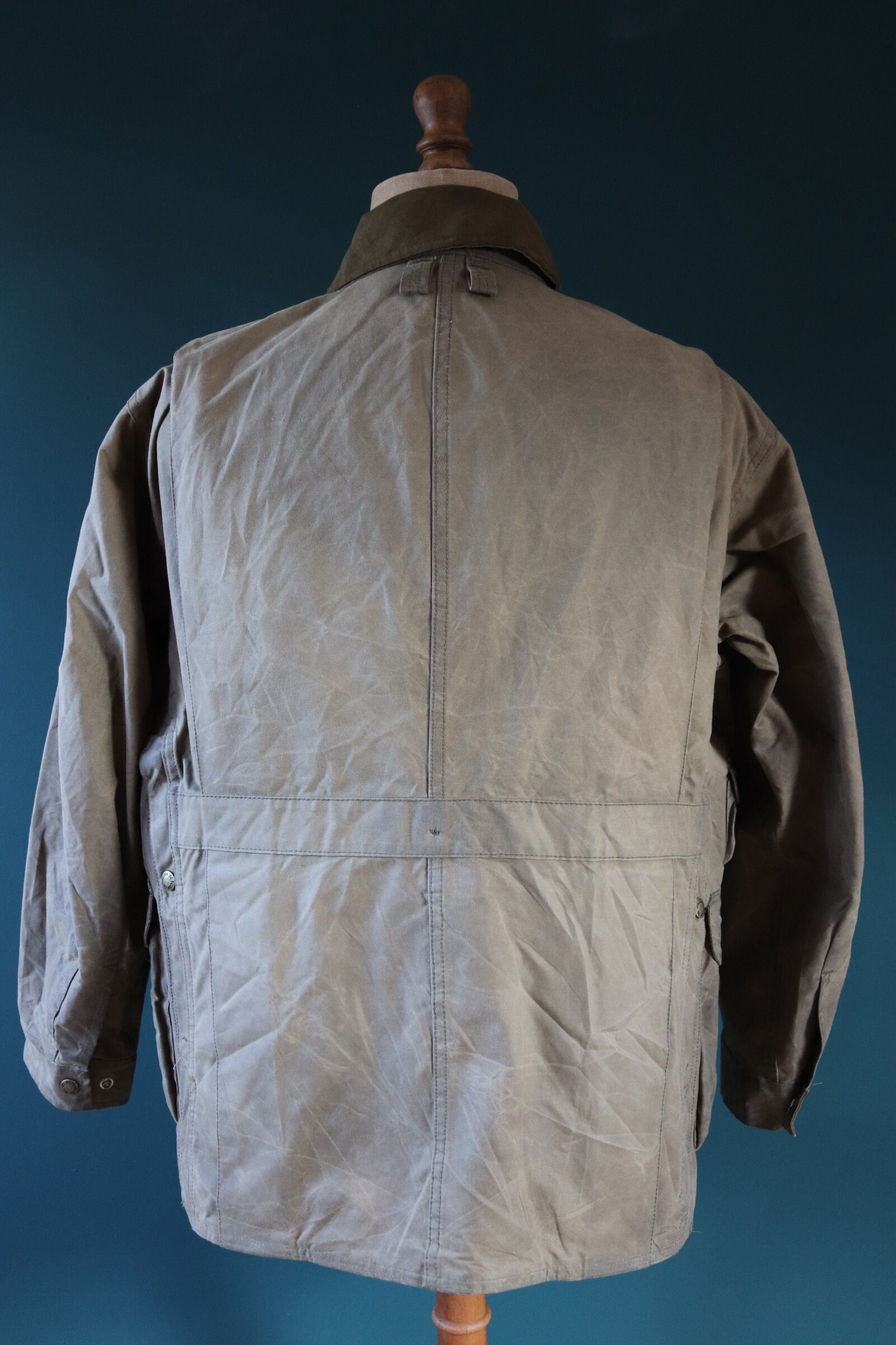 Vintage CC Filson tin cloth waxed jacket 49” chest workwear work chore ...