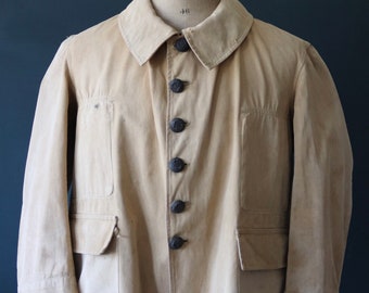 Vintage 1920s 20s 1930s 30s French Army Military Bourgeron Vintage 1920s 20s 1930s 30s French Army Military Bourgeron