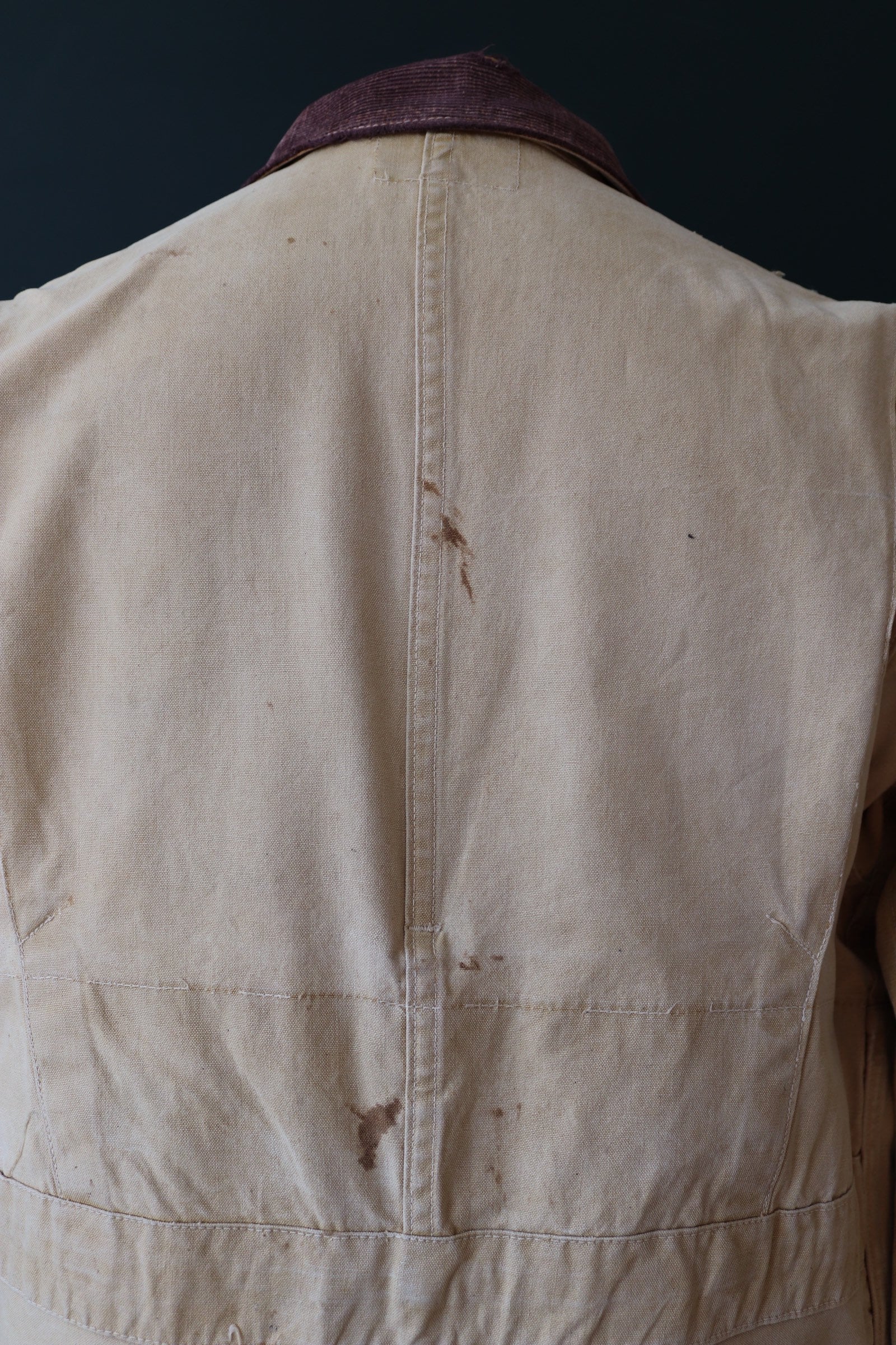 Vintage 1950s 50s Hinson Bodyguard tan brown tin cloth cotton canvas ...