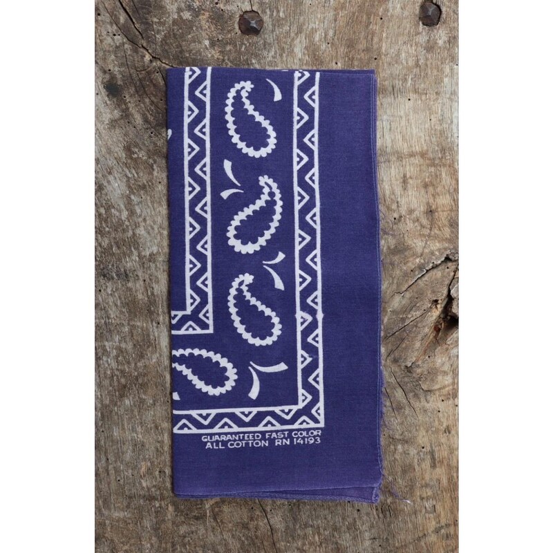 Vintage Color Fast Bandana - Etsy UK
