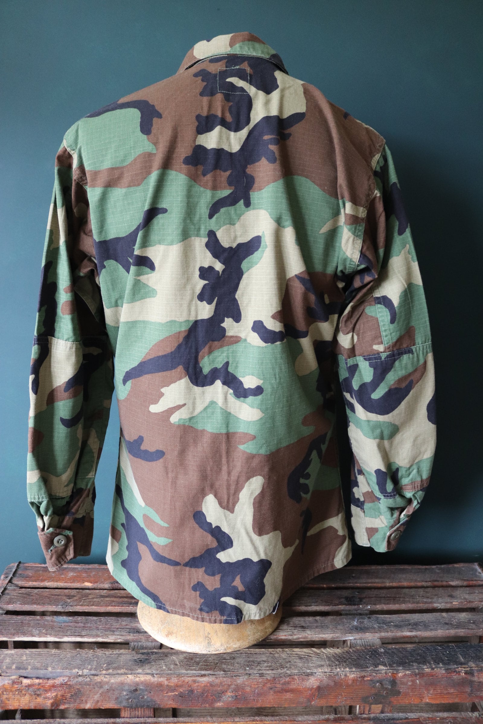 Vintage 1990s 90s US Navy USN camo camouflage woodland field shirt ...