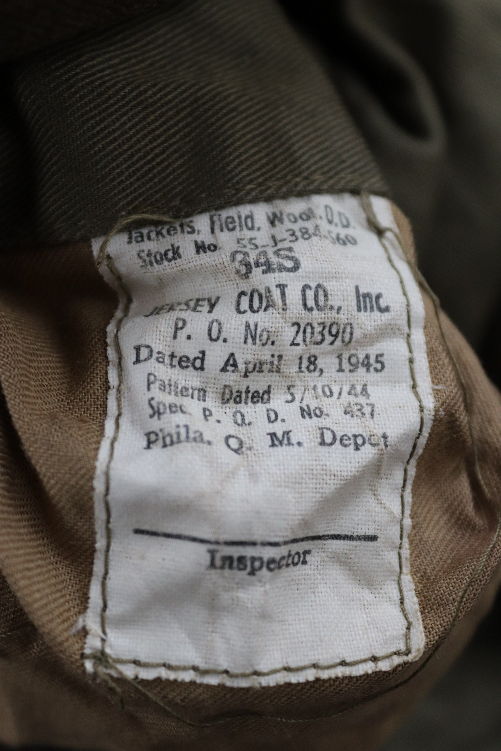 Vintage 1940s 40s 1945 WW2 US army military Ike field jacket blouson ...