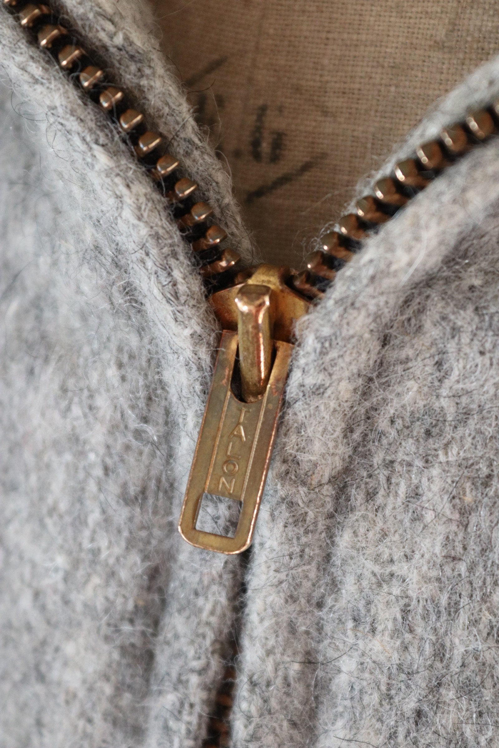 Vintage 1950s 50s 1960s 60s plain grey wool Ricky jacket 50” chest ...