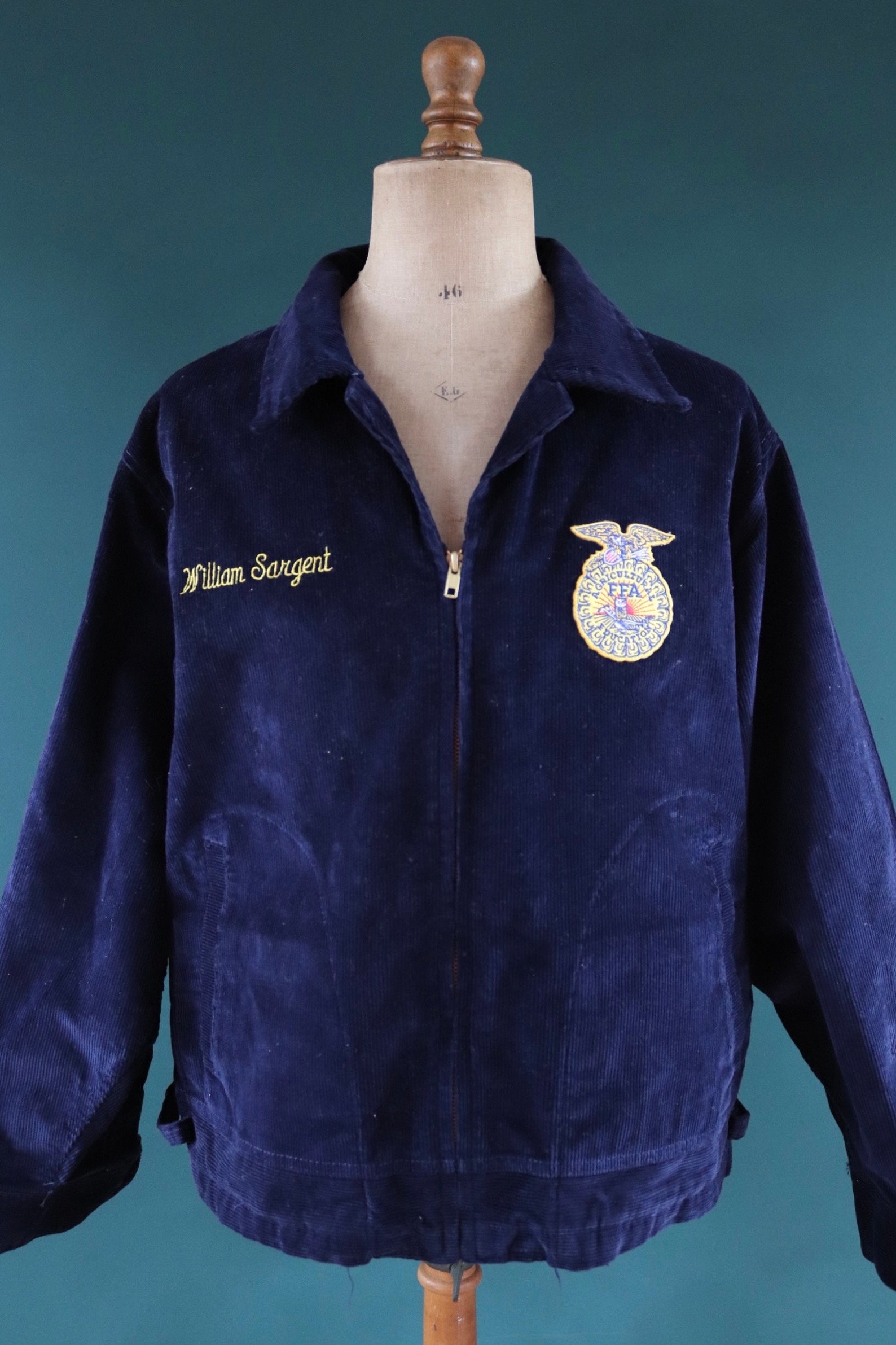 Vintage Navy Blue Corduroy FFA Agricultural Young Farmers Jacket ...