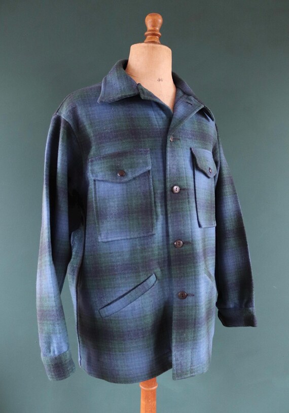 Vintage 1970s 80s Pendleton shirt jacket - shadow pla… - Gem