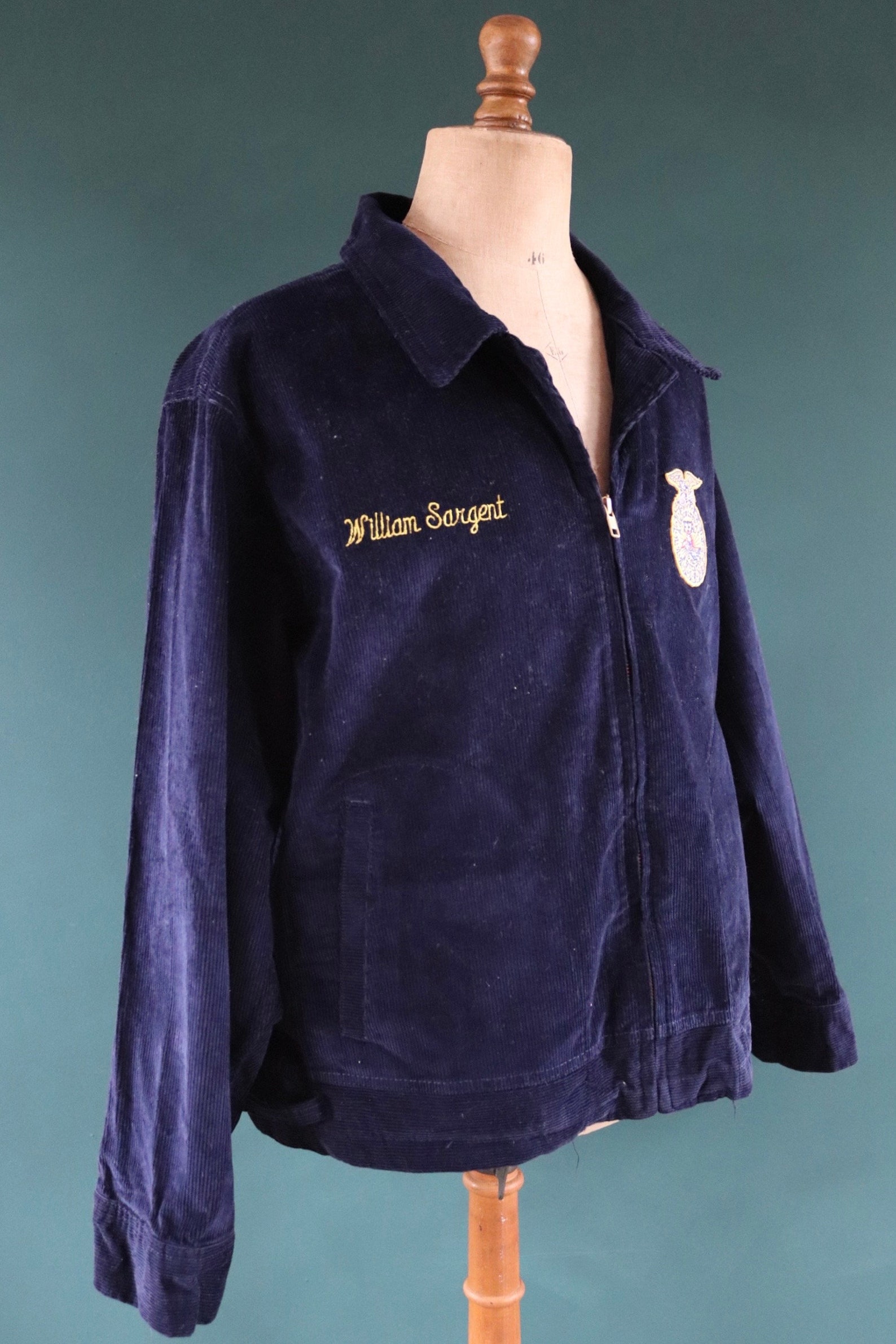 Vintage Navy Blue Corduroy FFA Agricultural Young Farmers Jacket ...
