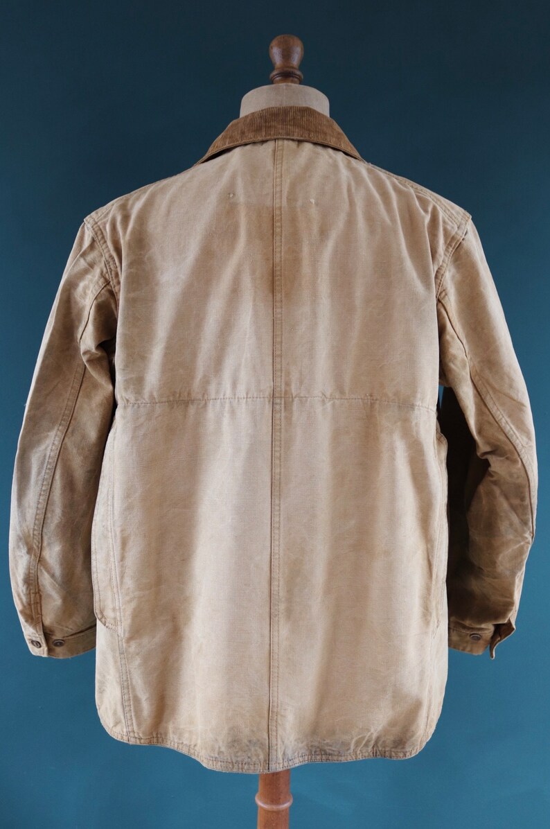 Vintage 1920s Hunting Jacket - Tin Cloth - Duck Cotton Canvas - 48 ...