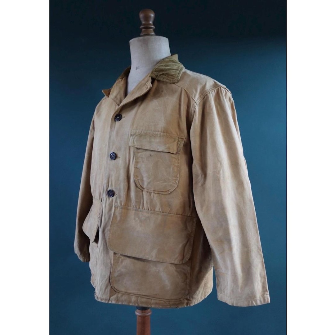 Vintage 1960s Hunting Jacket - Chore Coat - Duck Cotton Canvas ...